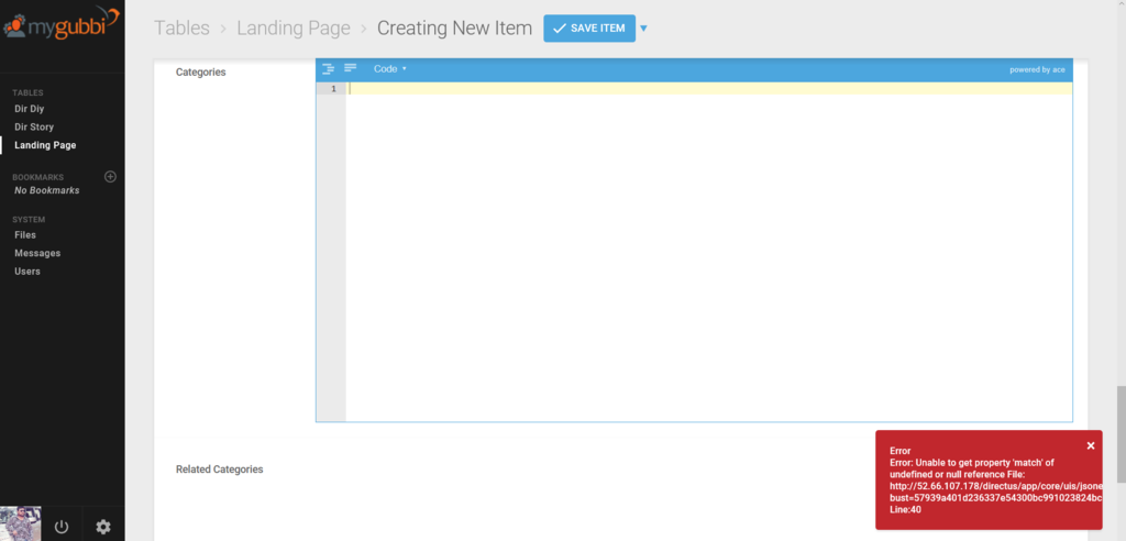 Json Editor Error On Empty Value · Issue 1689 · Directusdirectus · Github 