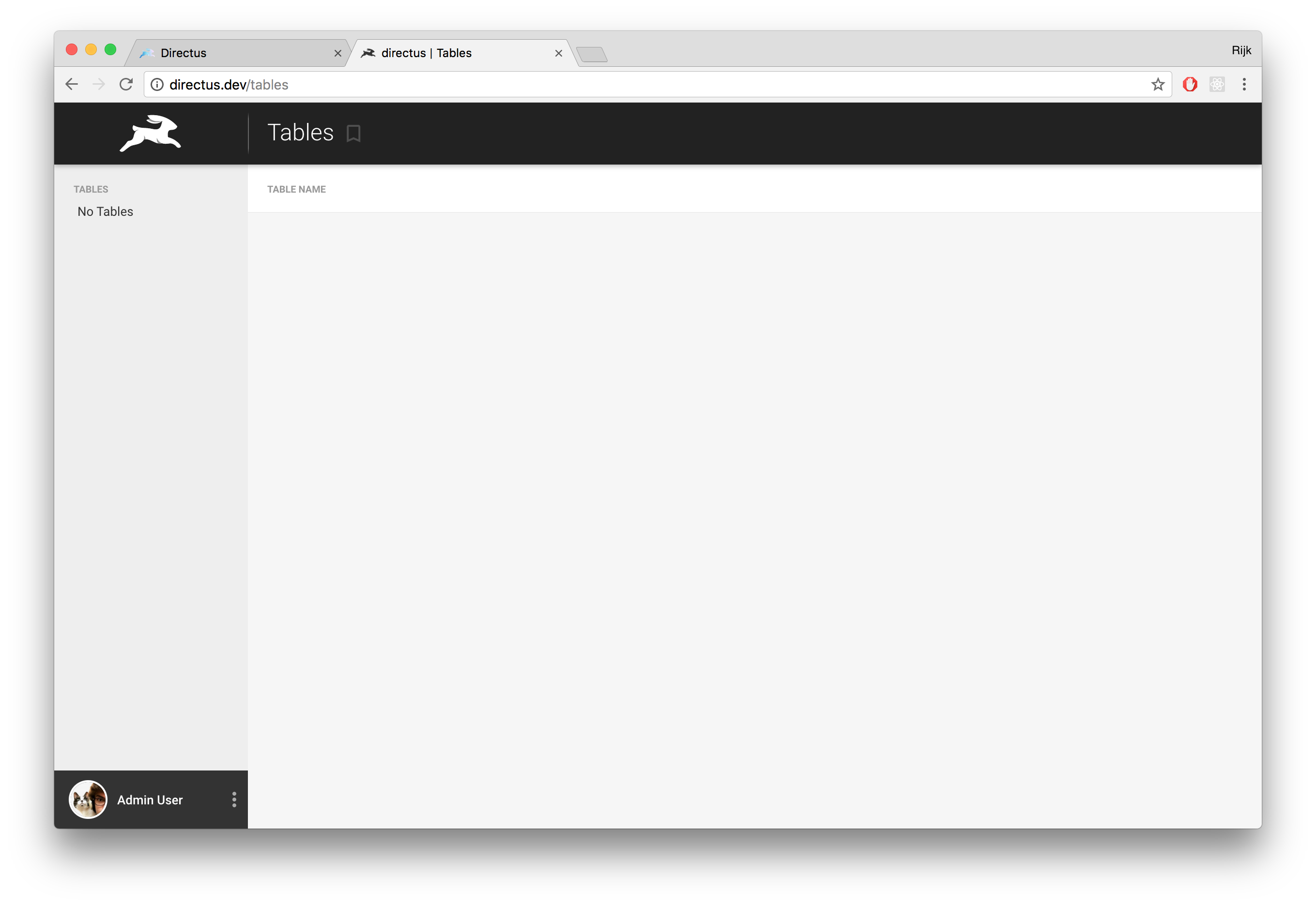 "Nothing to see here..." message missing from empty table list · Issue ...