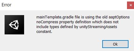 gradle error about "aaptOptions" when trying to build · Issue #132 · EvilMindDevs/hms-unity ...