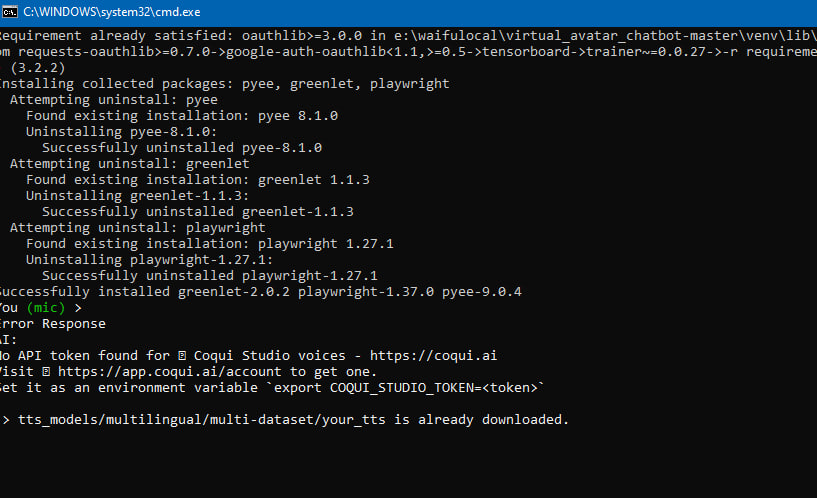 Could Not Find Module E Virtual Avatar Chatbot Master Venv Lib Site Packages Torchaudio Lib