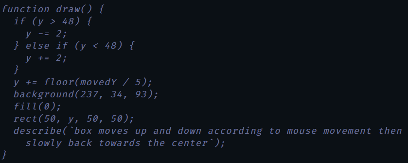 Example rectangle box moving horizontally instead of vertically · Issue #6010 · processing/p5.js ...