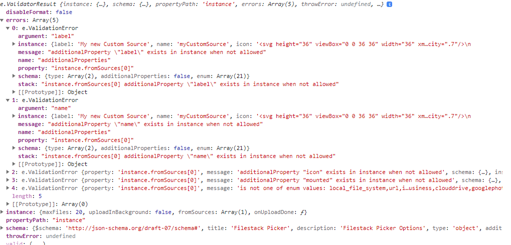 Picker throws validation errors when only customSource is passed to `fromSources` · Issue #528 ...