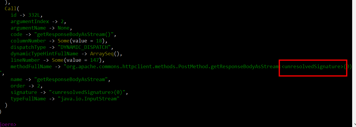 Unresolved Signature · Issue #2177 · joernio/joern · GitHub
