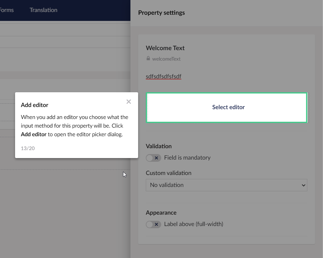 Fix the create a document type tour · Issue #14390 · umbraco/Umbraco-CMS · GitHub