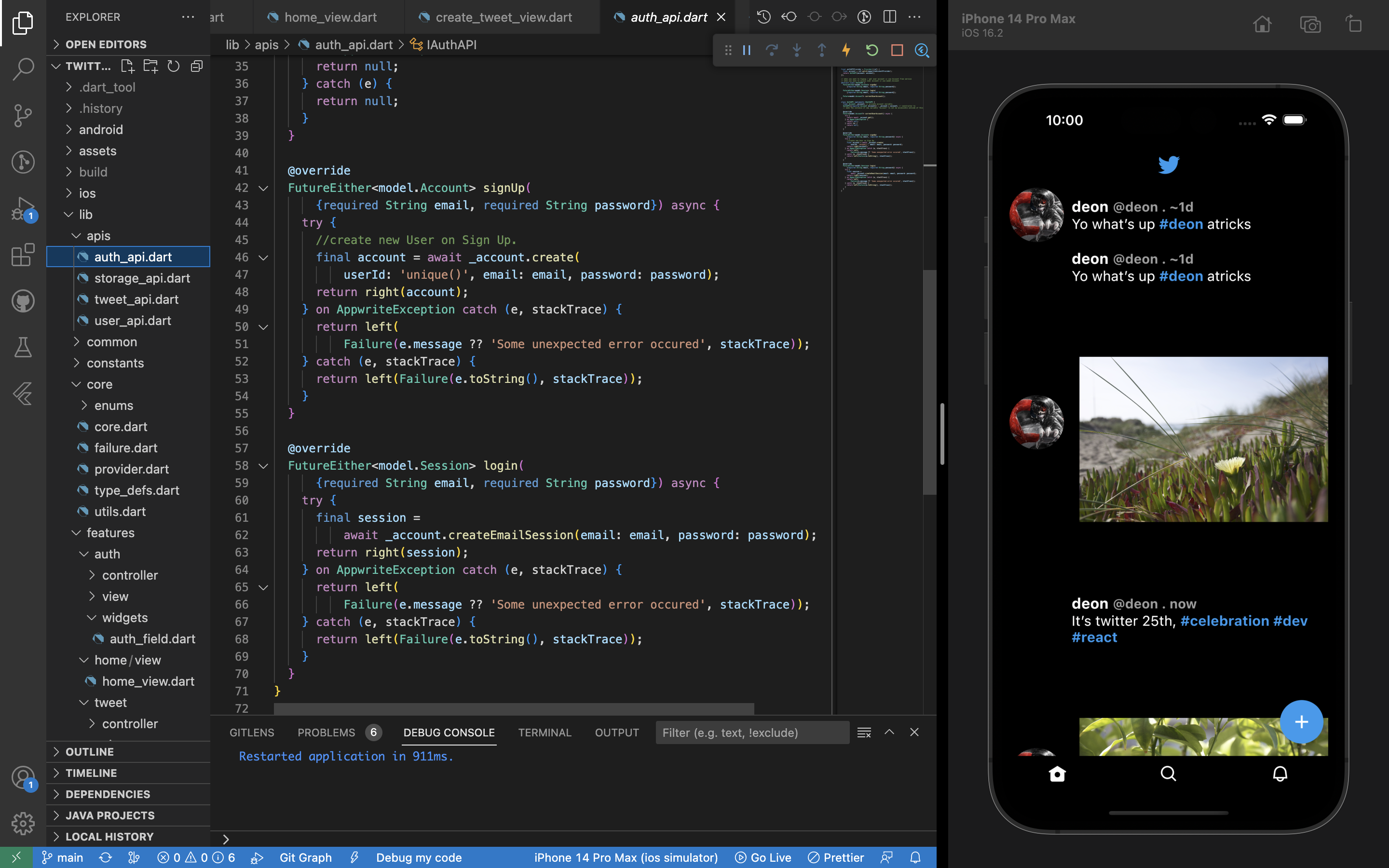GitHub - Deonorla/Twitter_Mobile: A Twitter Mobile App clone built in Flutter.