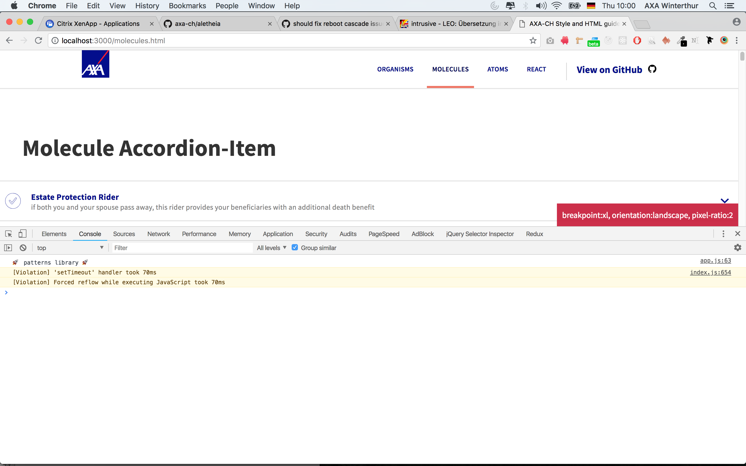 Chrome Violation Settimeout Handler Took 70ms · Issue 460 · Axa Ch 