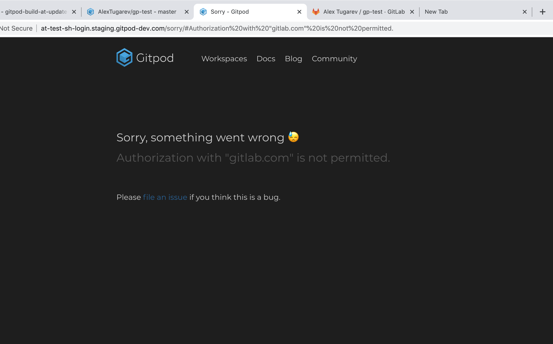 Permission Update Is Broken For Own Git Provider · Issue 2579 · Gitpod Iogitpod · Github