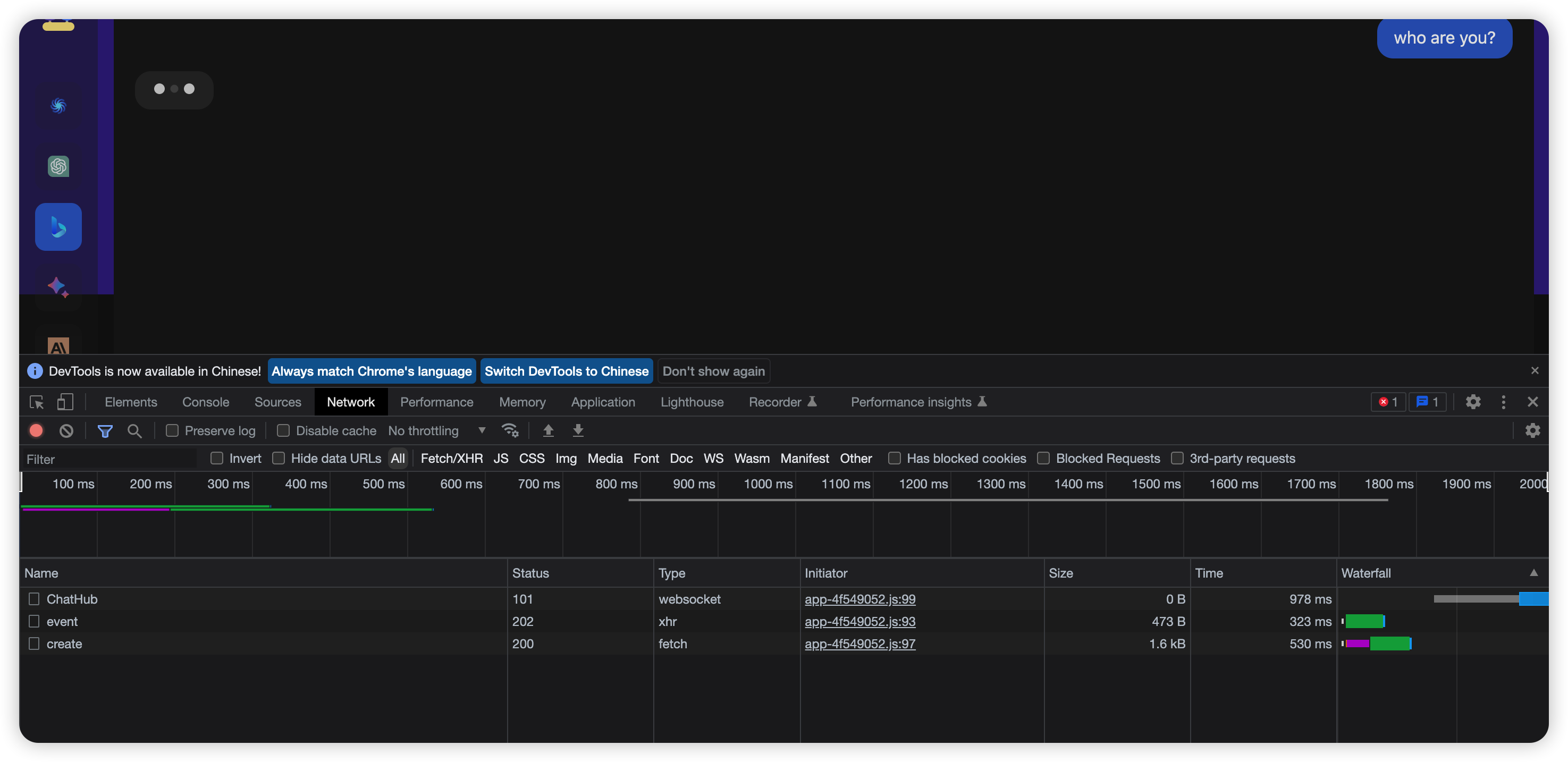 Bing 没有响应一直在加载信息 · Issue #367 · chathub-dev/chathub · GitHub