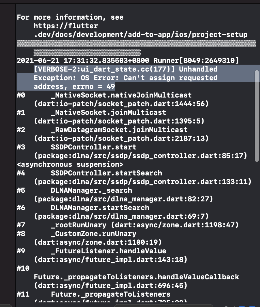 iOS上无法投屏，android没问题 · Issue #3 · succlz123/Flutter-DLNA · GitHub