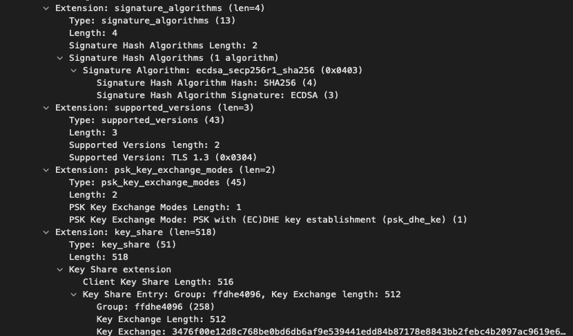 Scapy failing to fully parse ClientHello in some circumstances · Issue #3324 · secdev/scapy · GitHub