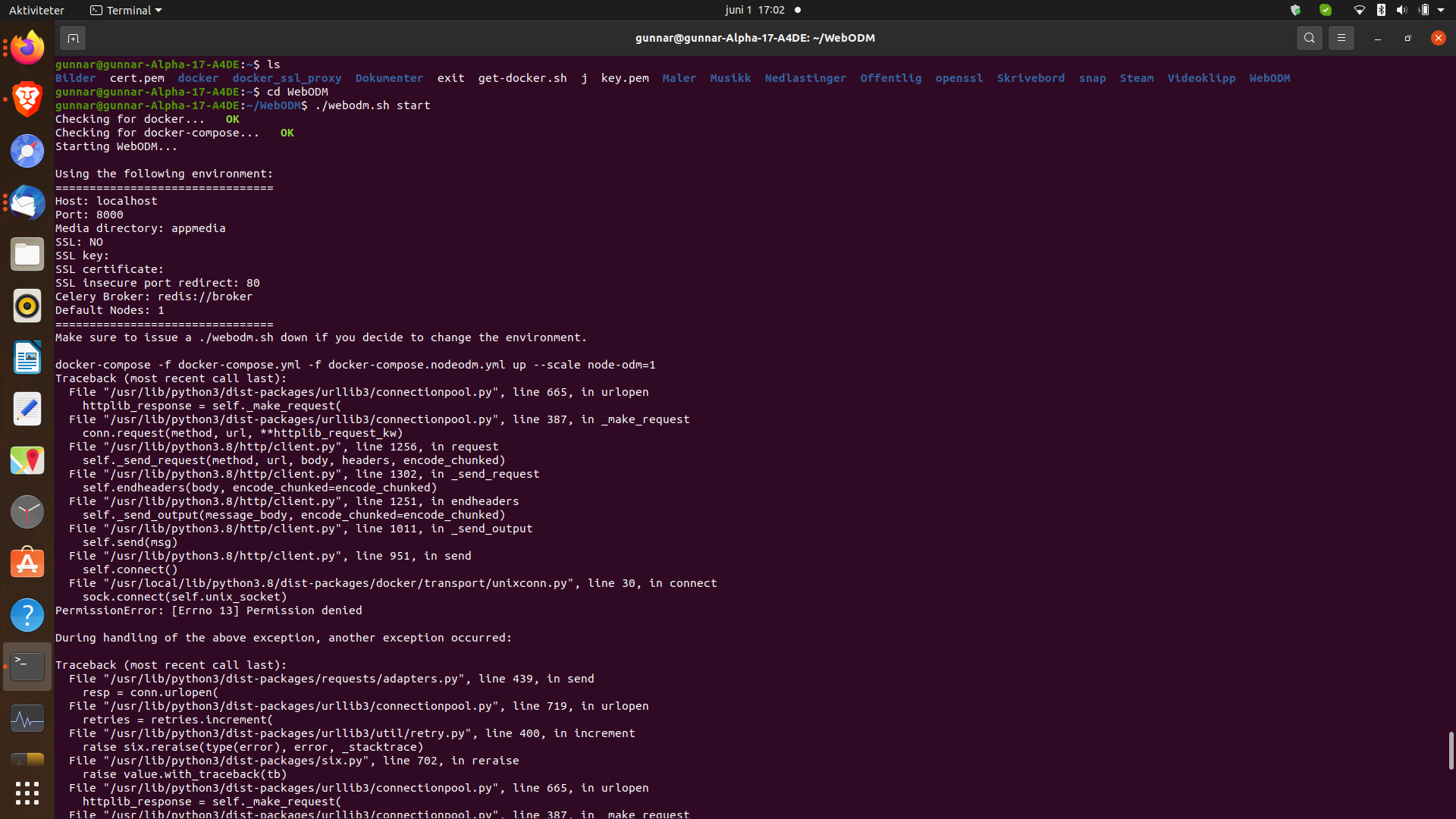 Premission Denied Issue 1192 Opendronemap Webodm Github