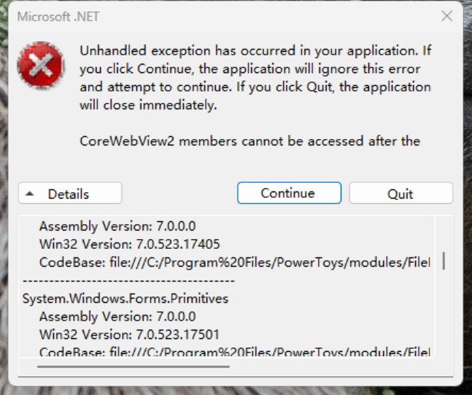Unhandled exception in markdown preview · Issue #26116 · microsoft/PowerToys · GitHub