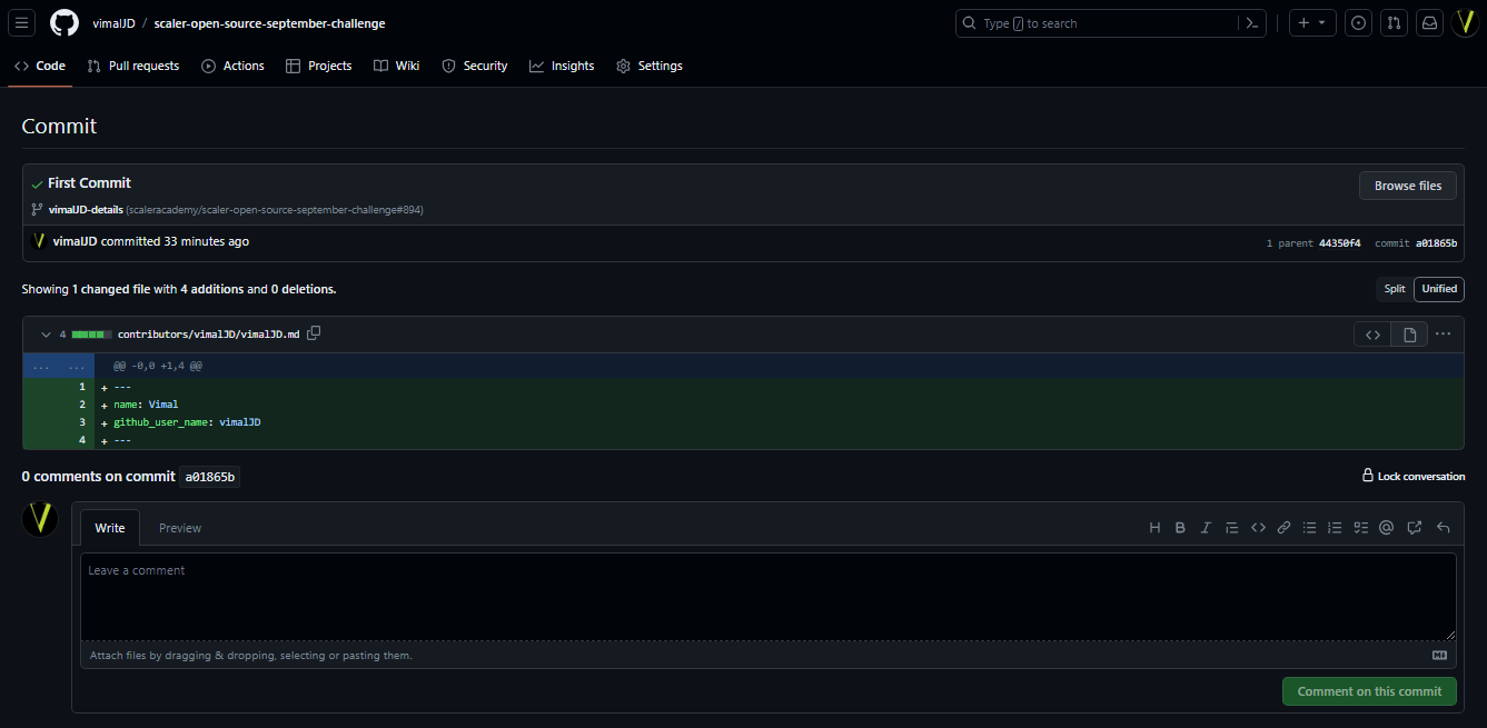 #30 days Challenge: [ Vimal ] · Issue #738 · scaleracademy/scaler-open-source-september ...