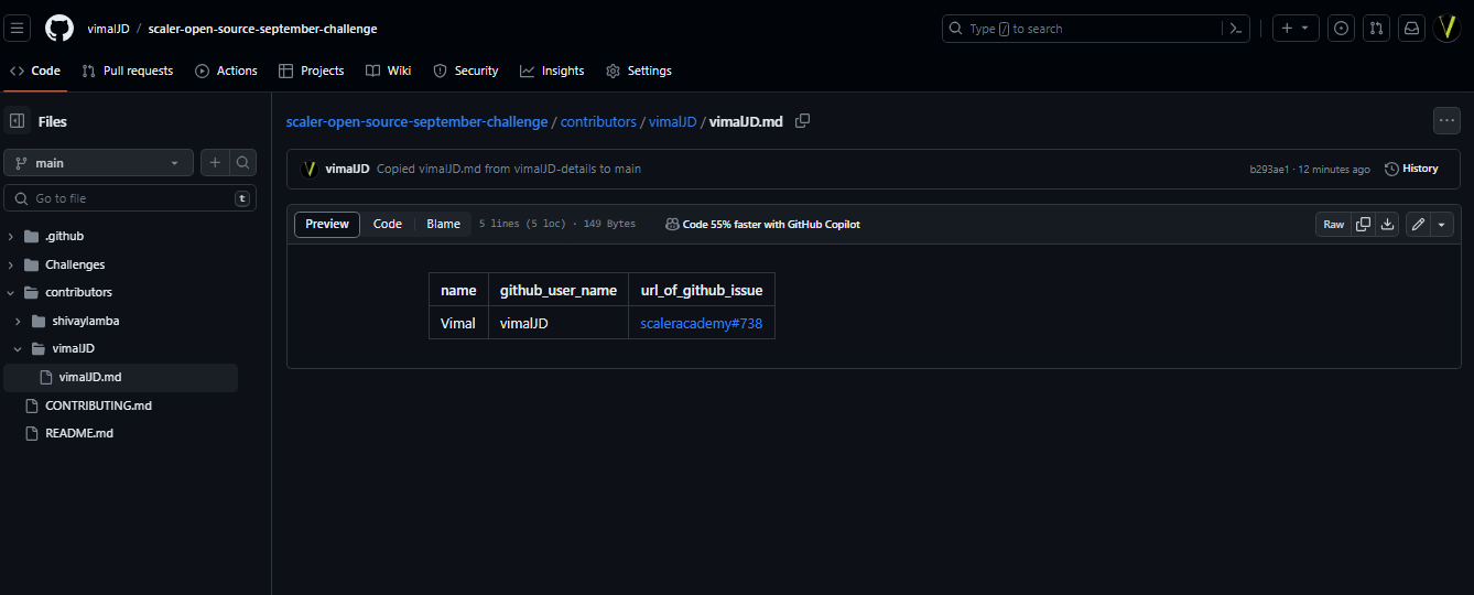 #30 days Challenge: [ Vimal ] · Issue #738 · scaleracademy/scaler-open-source-september ...