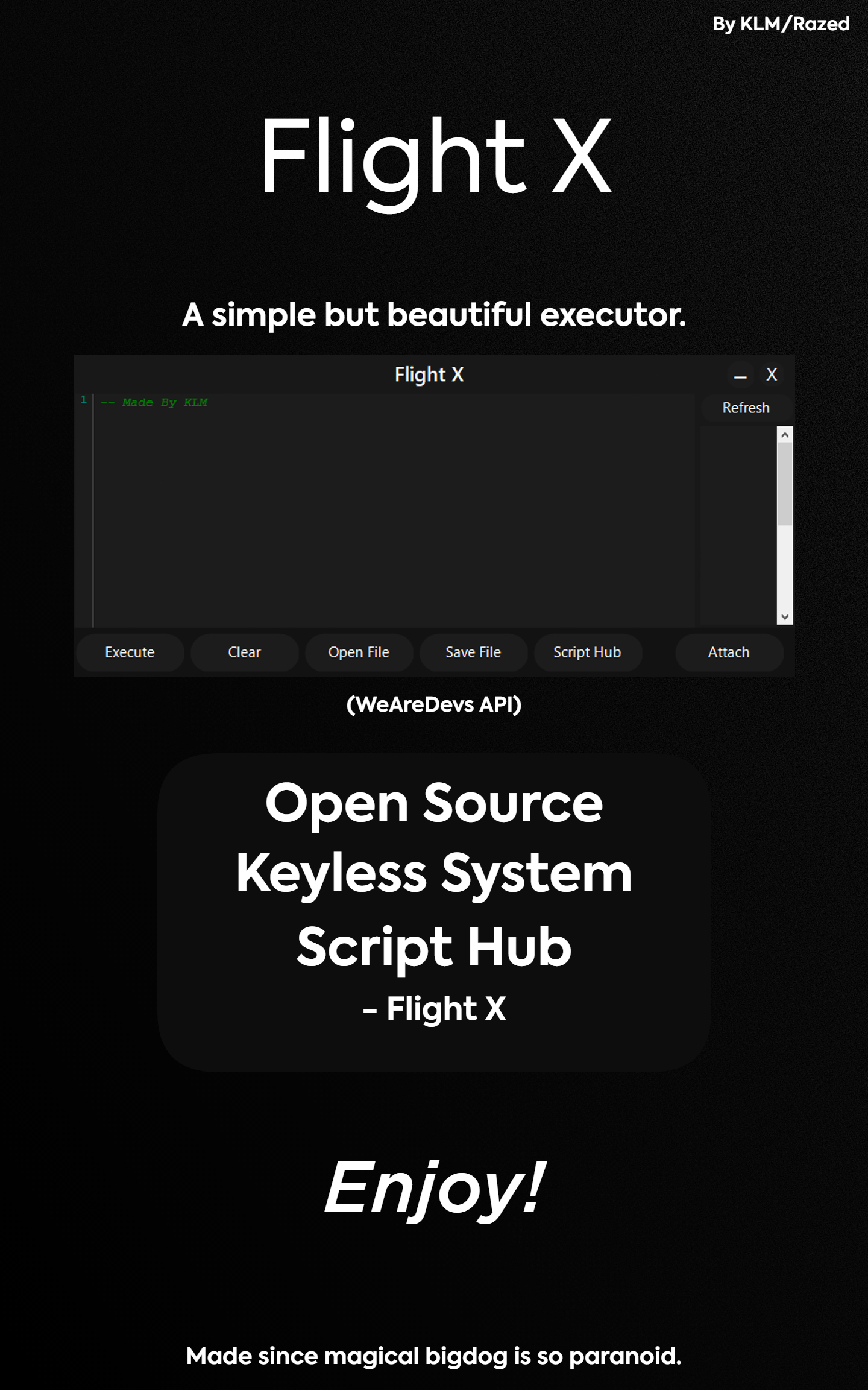 GitHub - planeklm/Flight-X: Flight X is a simple but stunning executor with Level 7 bypasses ...