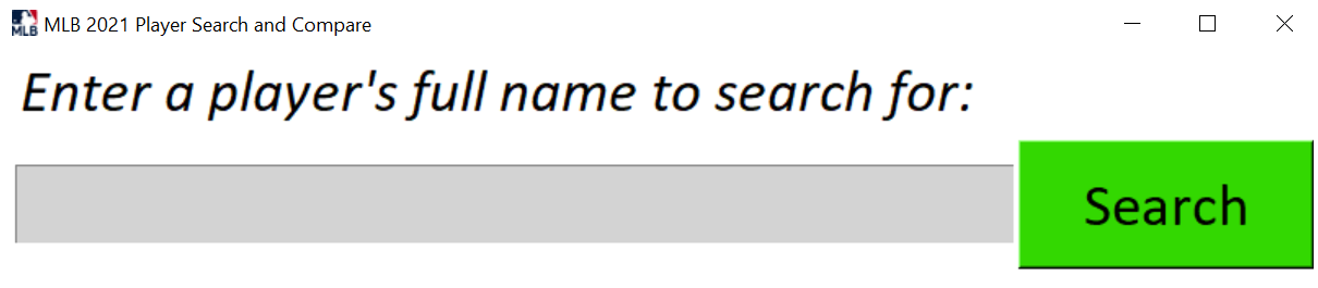 GitHub - jakeenea51/MLB-Player-Search-and-Compare: Search, compare, and ...