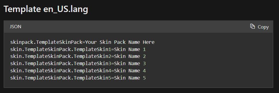 Use new `lang` grammar for .lang code instead of `json` · Issue #609 · MicrosoftDocs/minecraft ...
