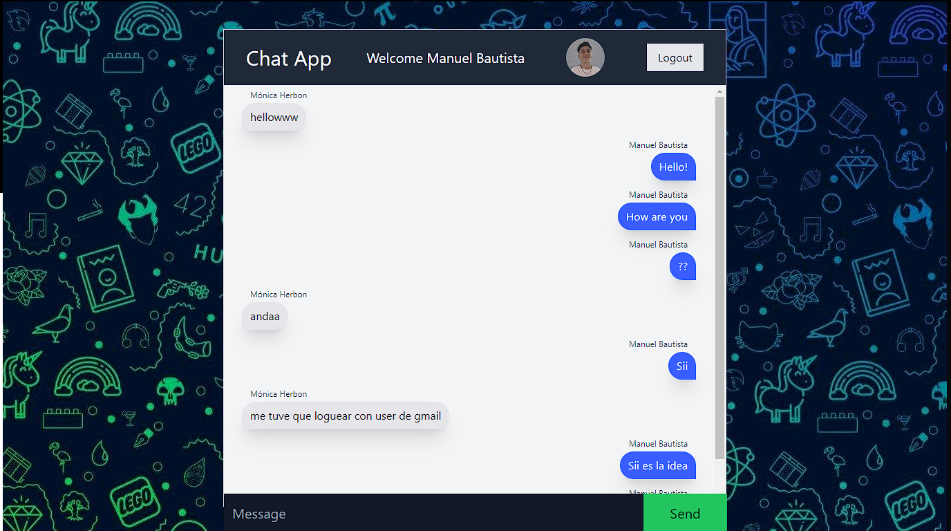 GitHub - manubautista/chat-app: Log In with google and chat with other ...