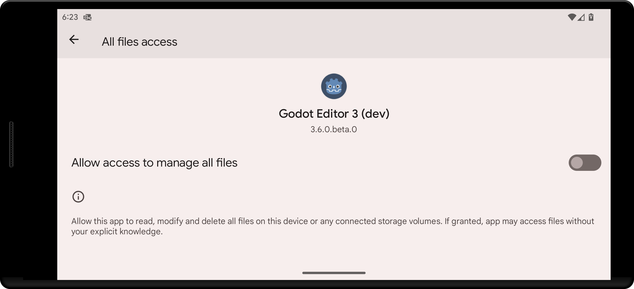 I can't give the storage permission on Android 11 · Issue #74853 · godotengine/godot · GitHub