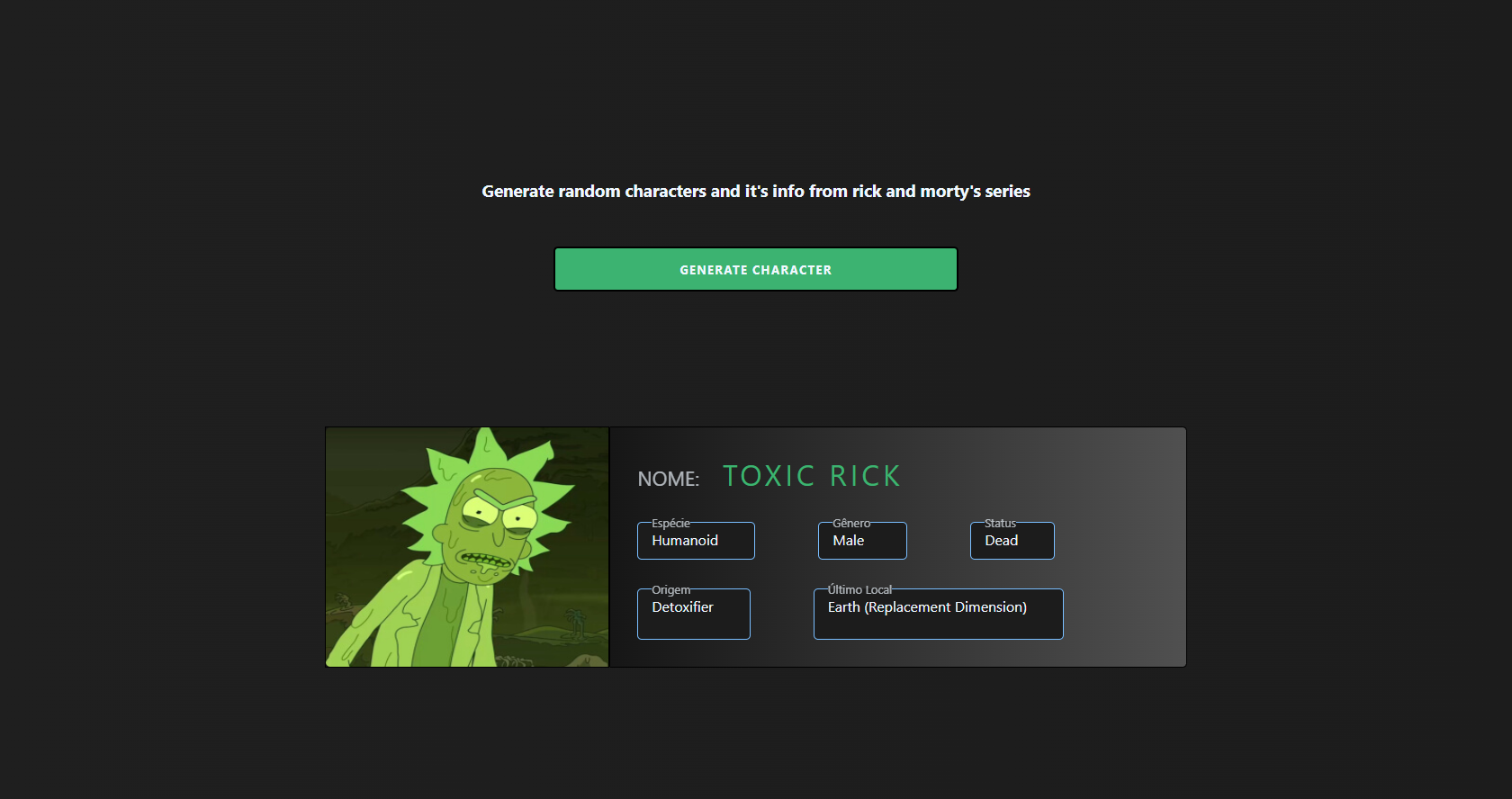 GitHub - cruisecx/rickandmorty_API