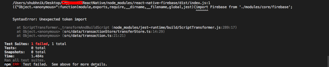 Jest Throwing Error At React Native Core Filess Flow Code · Issue 5813 · Jestjsjest · Github
