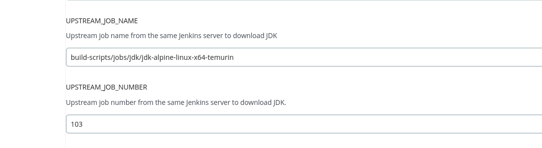 Grinder should use the same parameter value from upstream job · Issue #392 · adoptium/ci-jenkins ...