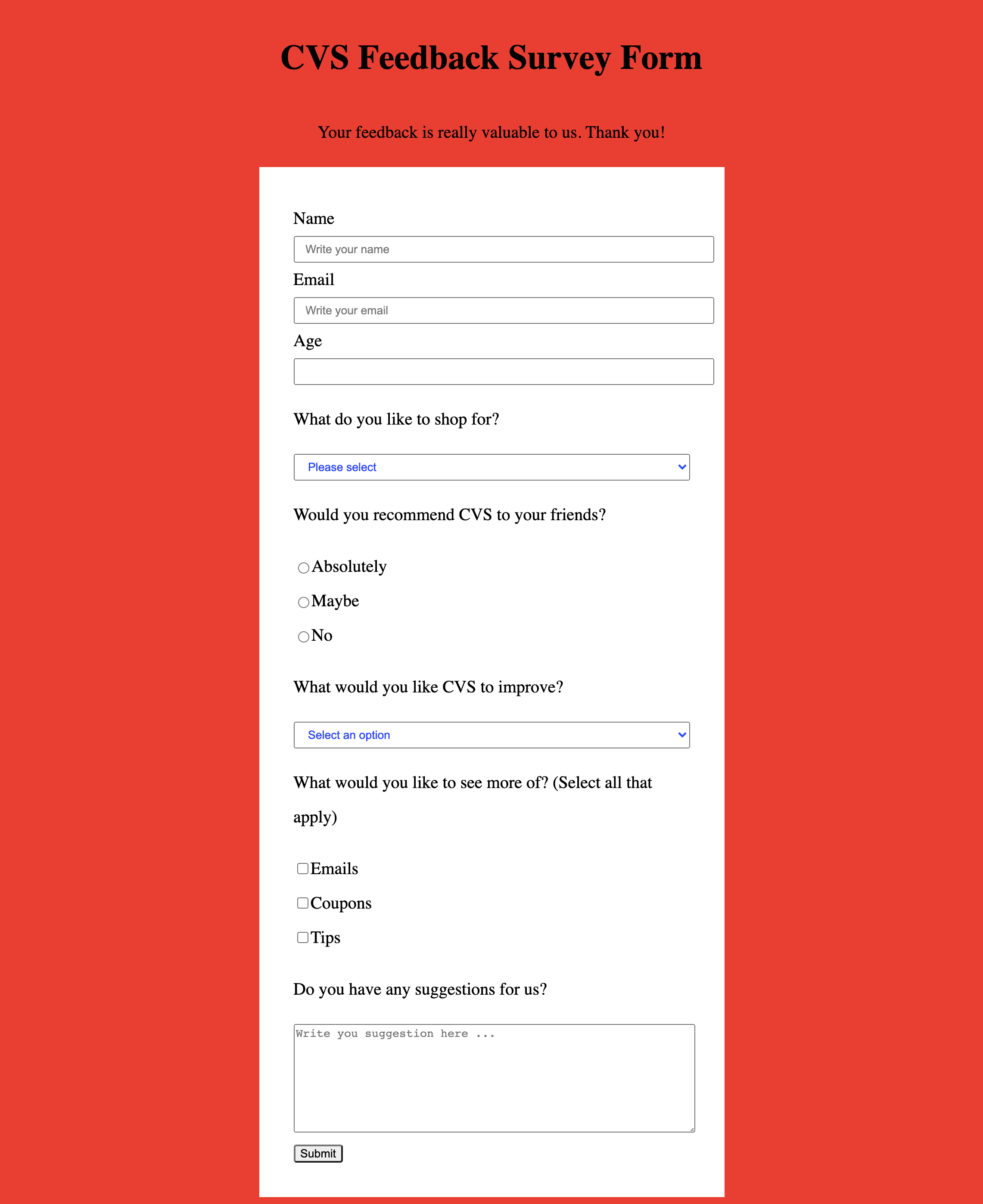 GitHub - yannellym/SurveyForm