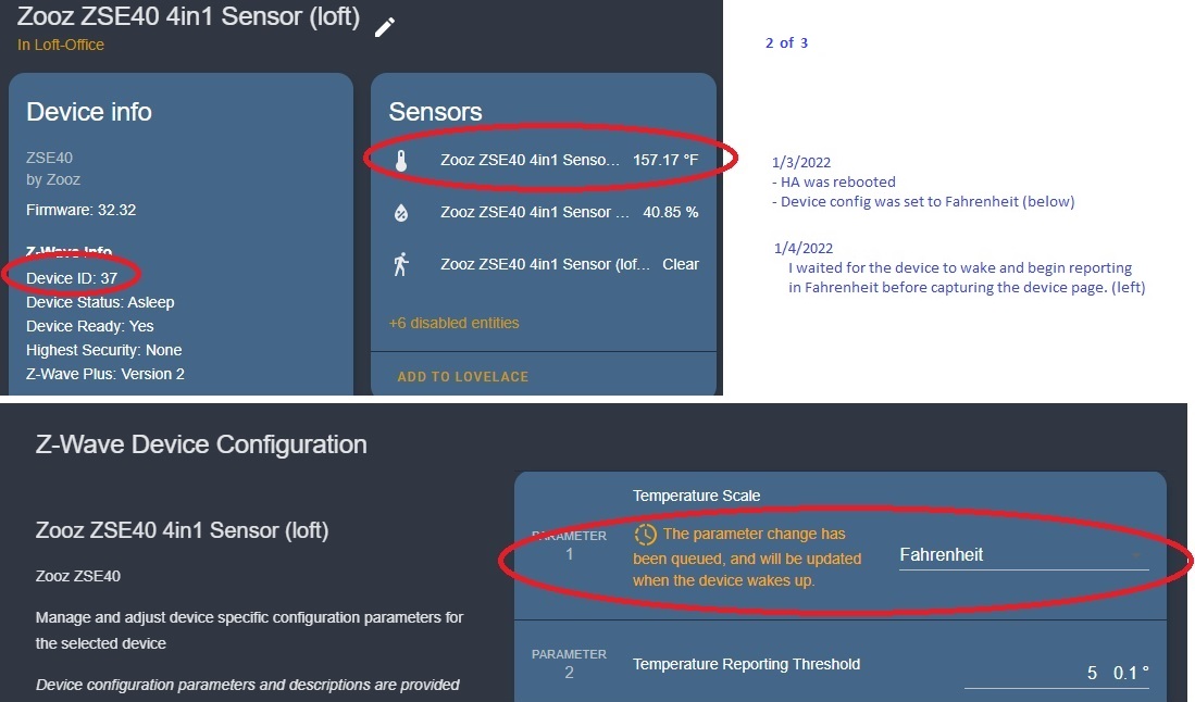 Sensor temperature reading doesn't match Z-wave reported value · Issue ...