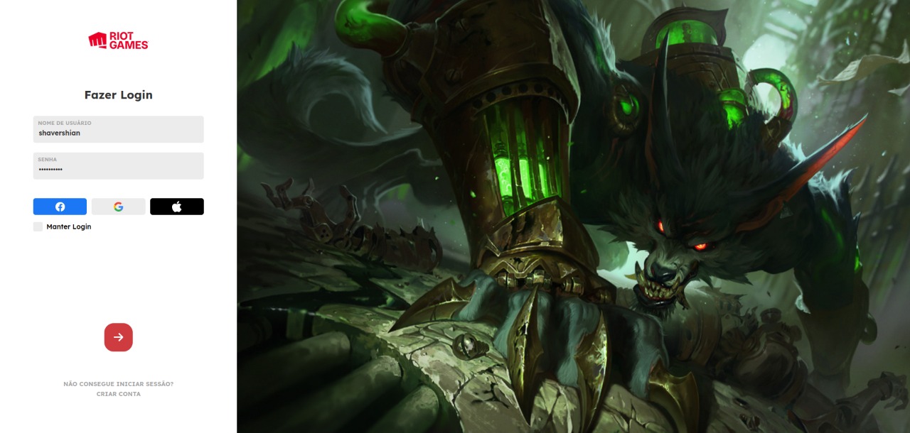 GitHub - Shaversh1an/Tela-de-Login-do-LOL: Tela do LOL