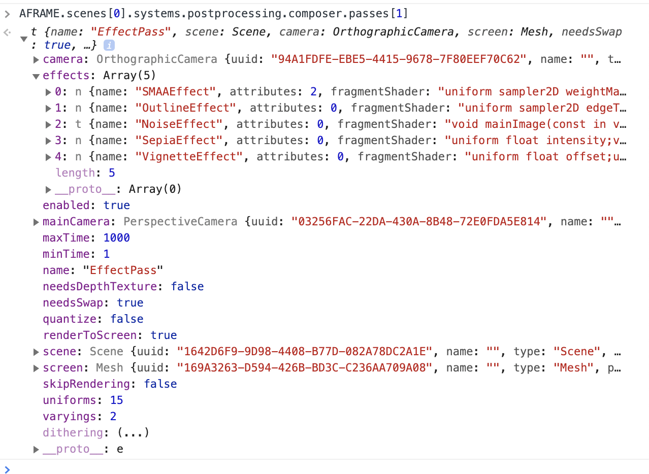 OulineEffect doesn't work on A-Frame · Issue #134 · pmndrs/postprocessing · GitHub