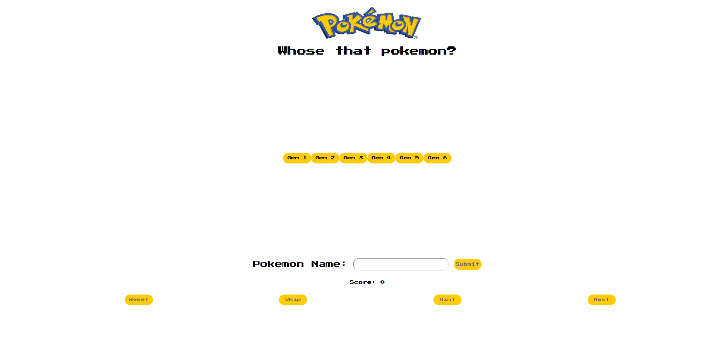 GitHub - ShifuX/whose-that-pokemon