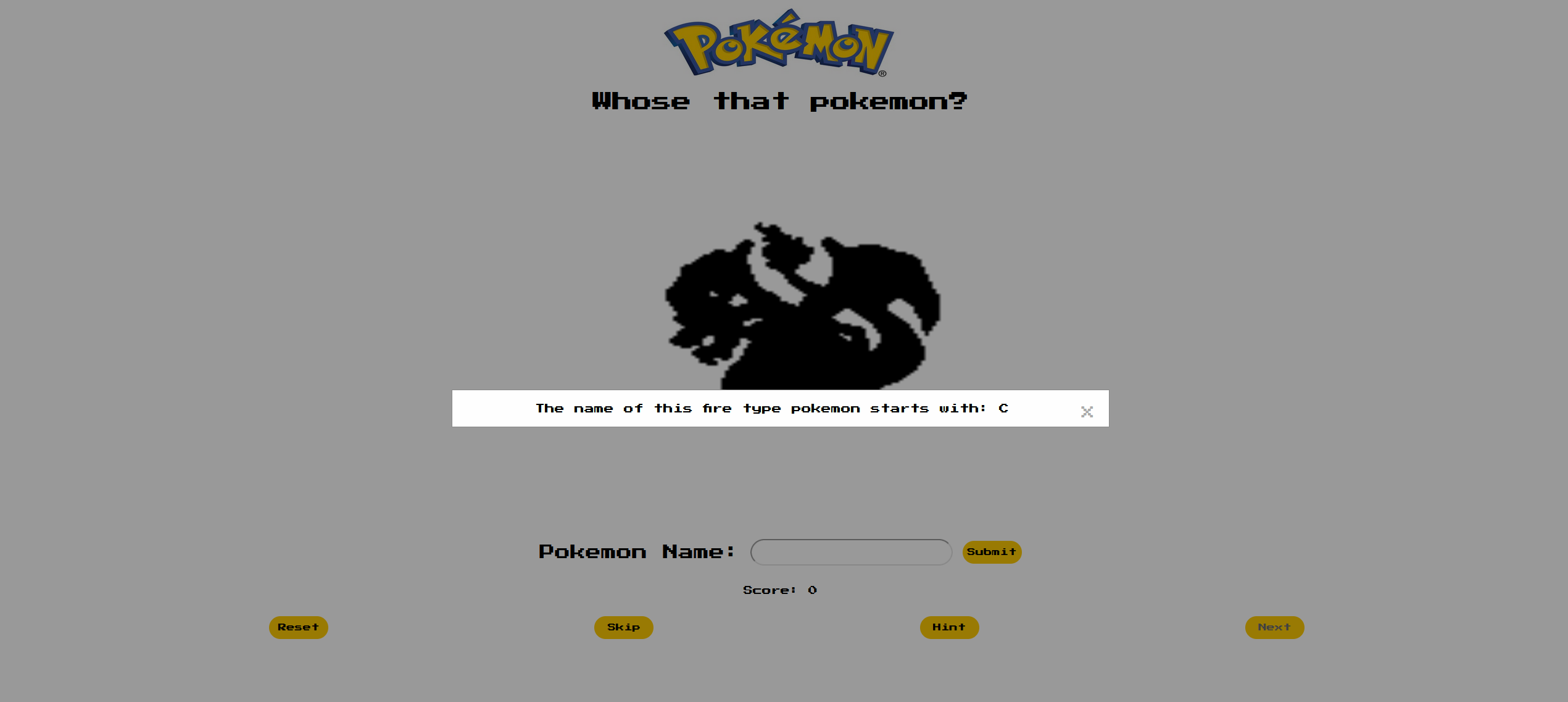 GitHub - ShifuX/whose-that-pokemon