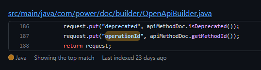 The name of operationId is not very reasonable; it might be optimized or allowed to be ...