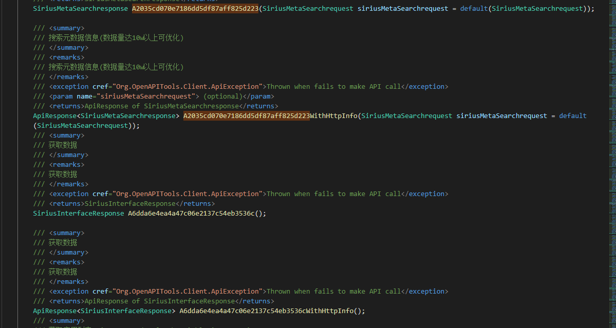 The name of operationId is not very reasonable; it might be optimized or allowed to be ...