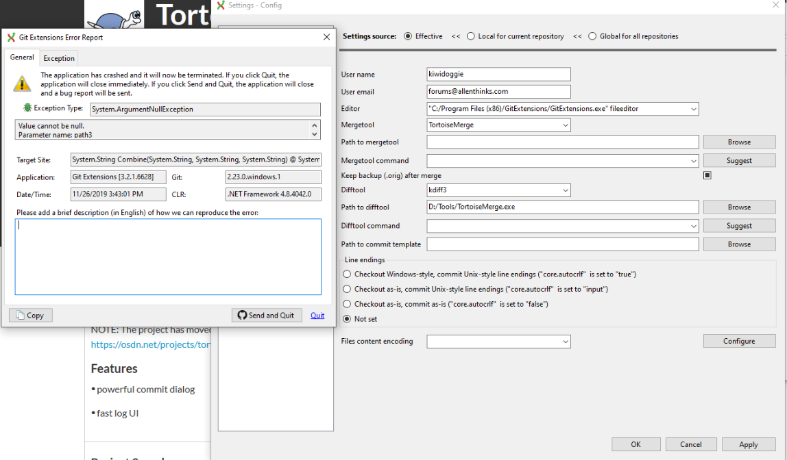 Crash When Selecting Tmerge For Difftoolmergetool · Issue 7454 · Gitextensionsgitextensions 