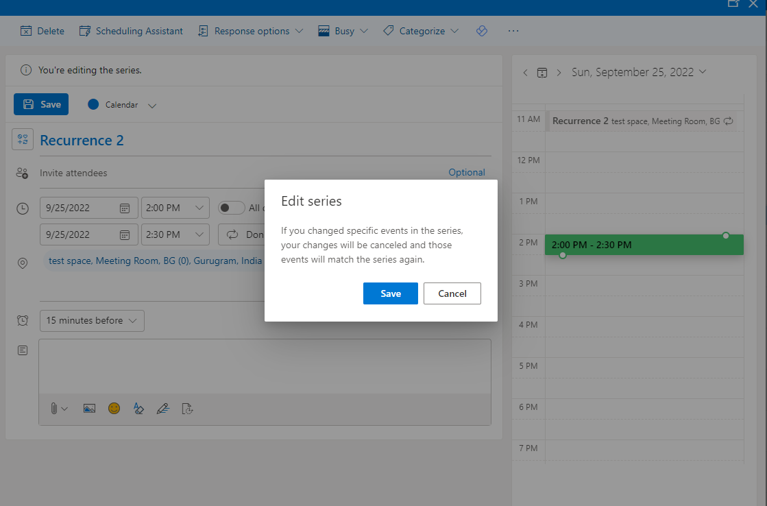 Office.context.mailbox.item.recurrence.getAsync is giving - Uncaught (in promise) Error ...