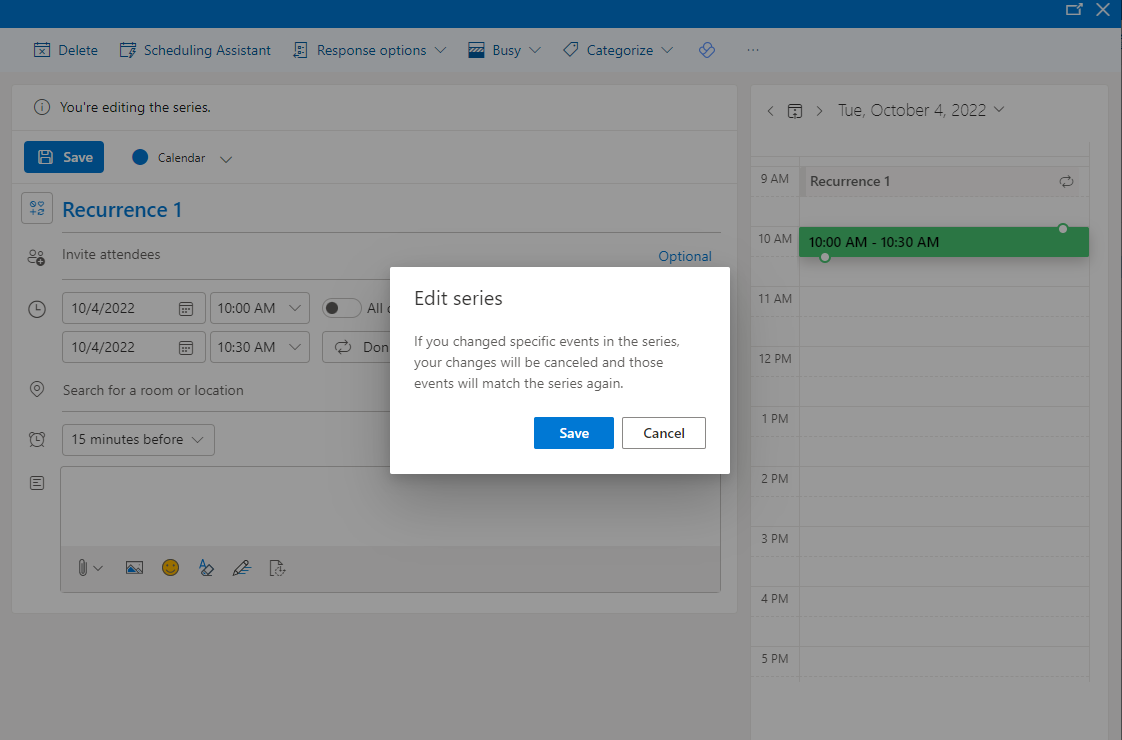Office.context.mailbox.item.recurrence.getAsync is giving - Uncaught (in promise) Error ...