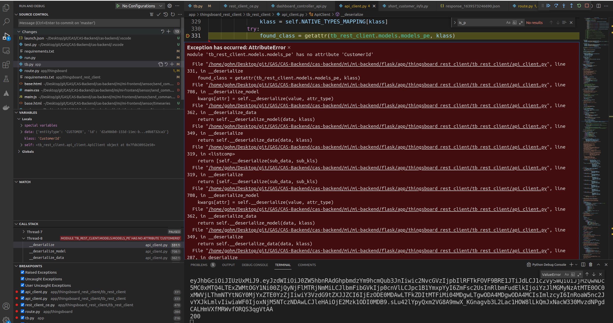 [Bug] We are having trouble fetching dashboard information with Python tb rest client. How can ...