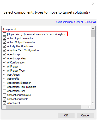 Uncheck "[Deprecated] Dynamics Customer Service Analytics" leads to error · Issue #17 ...