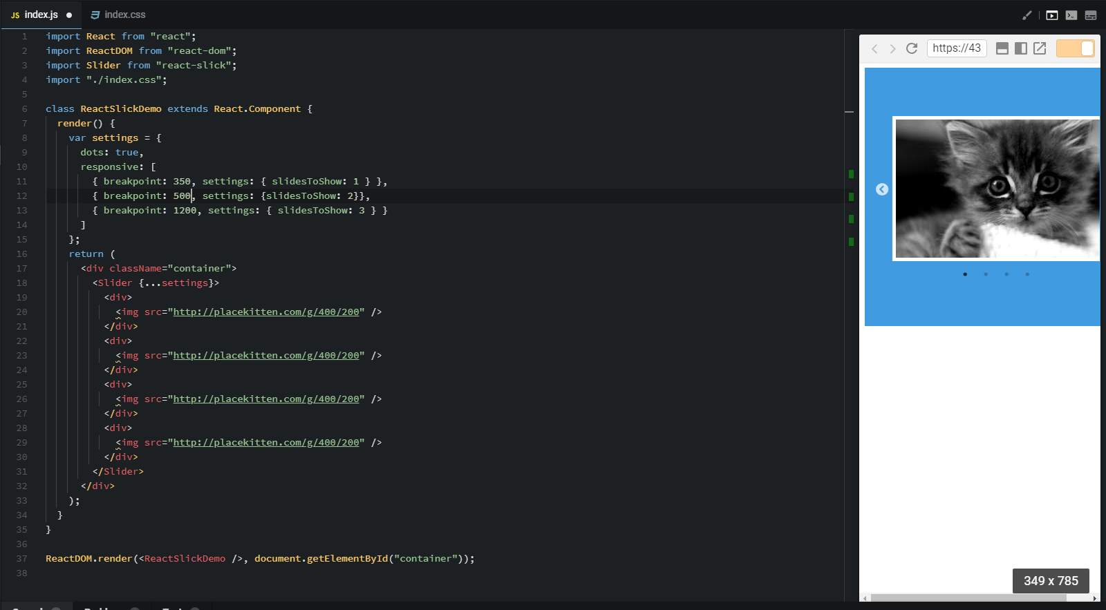 Element Instead of Window Responsiveness · Issue #1159 · akiran/react-slick · GitHub