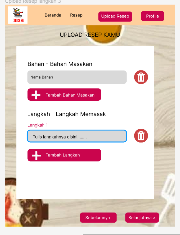 Halaman crud bahan sama langkah resep beda dengan mockup di figma · Issue #95 · danuras/The ...