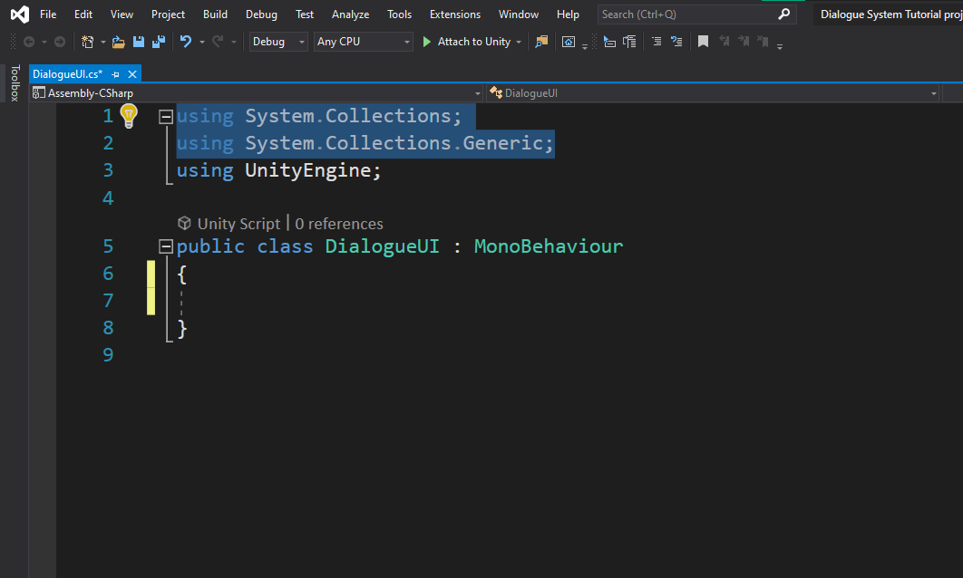 GitHub - alazouras/Dialogue-System-Tutorial: This shows how to implement a simple dialogue ...