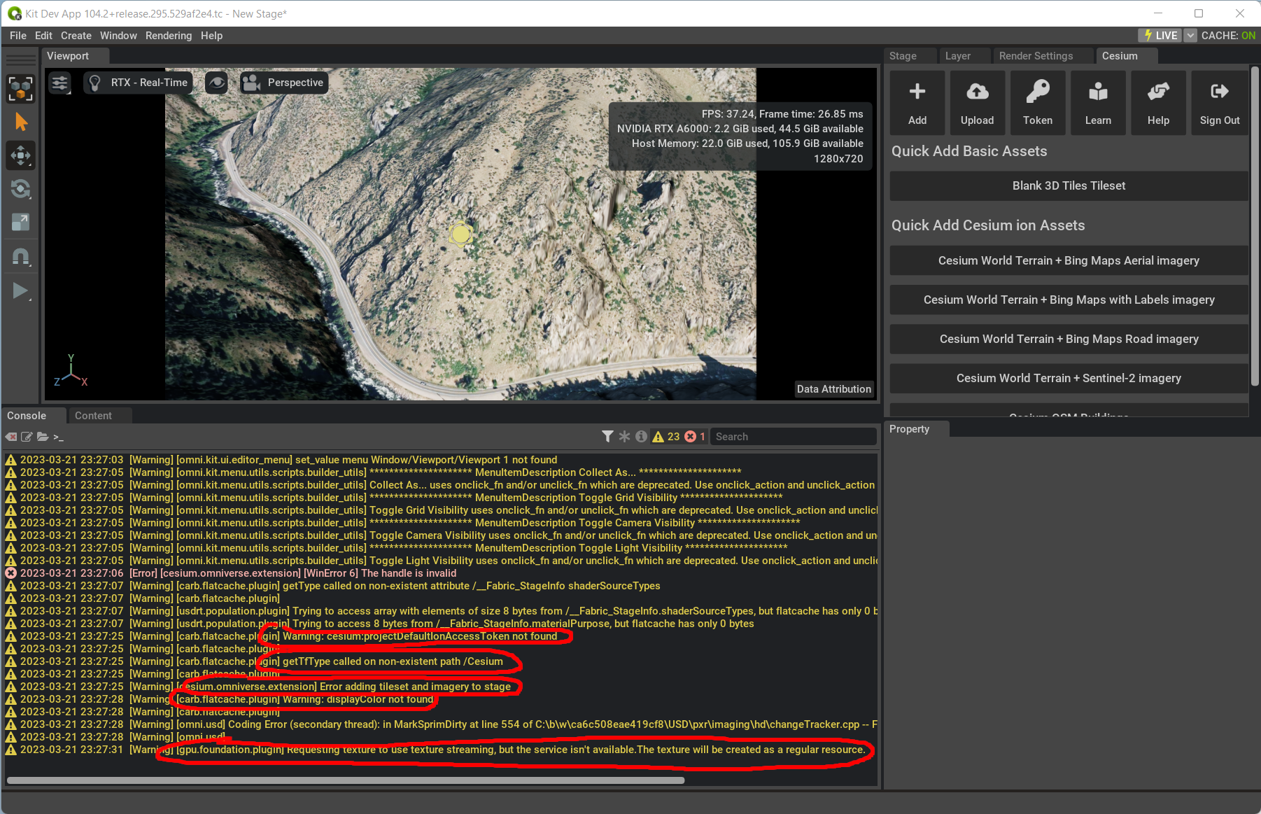 Console warnings · Issue #241 · CesiumGS/cesium-omniverse · GitHub