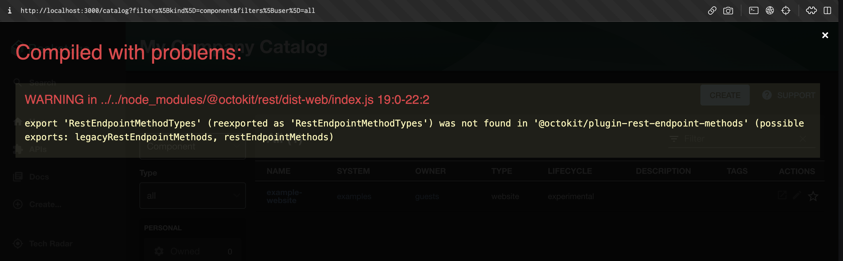 馃悰 Bug Report Export Restendpointmethodtypes Was Not Found In Octokitplugin Rest Endpoint