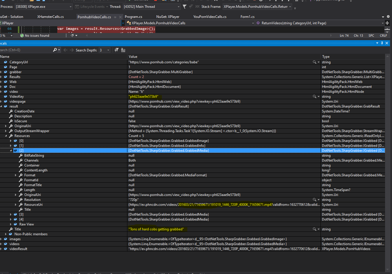 Don't get pornhub urls · Issue #63 · dotnettools/SharpGrabber · GitHub