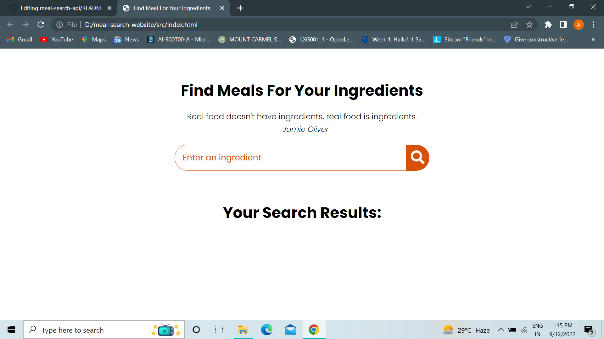 Github Ayeshakhanzada Meal Search Api Https Findmeals Z10 Web Core