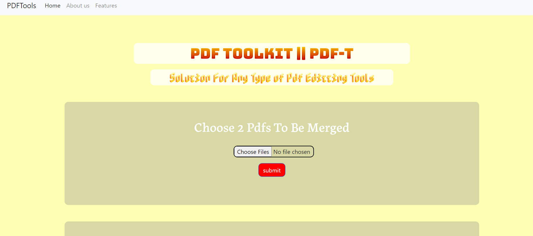 Redoing the UI of the pdf merging app · Issue #1777 · TusharKesarwani/Front-End-Projects · GitHub
