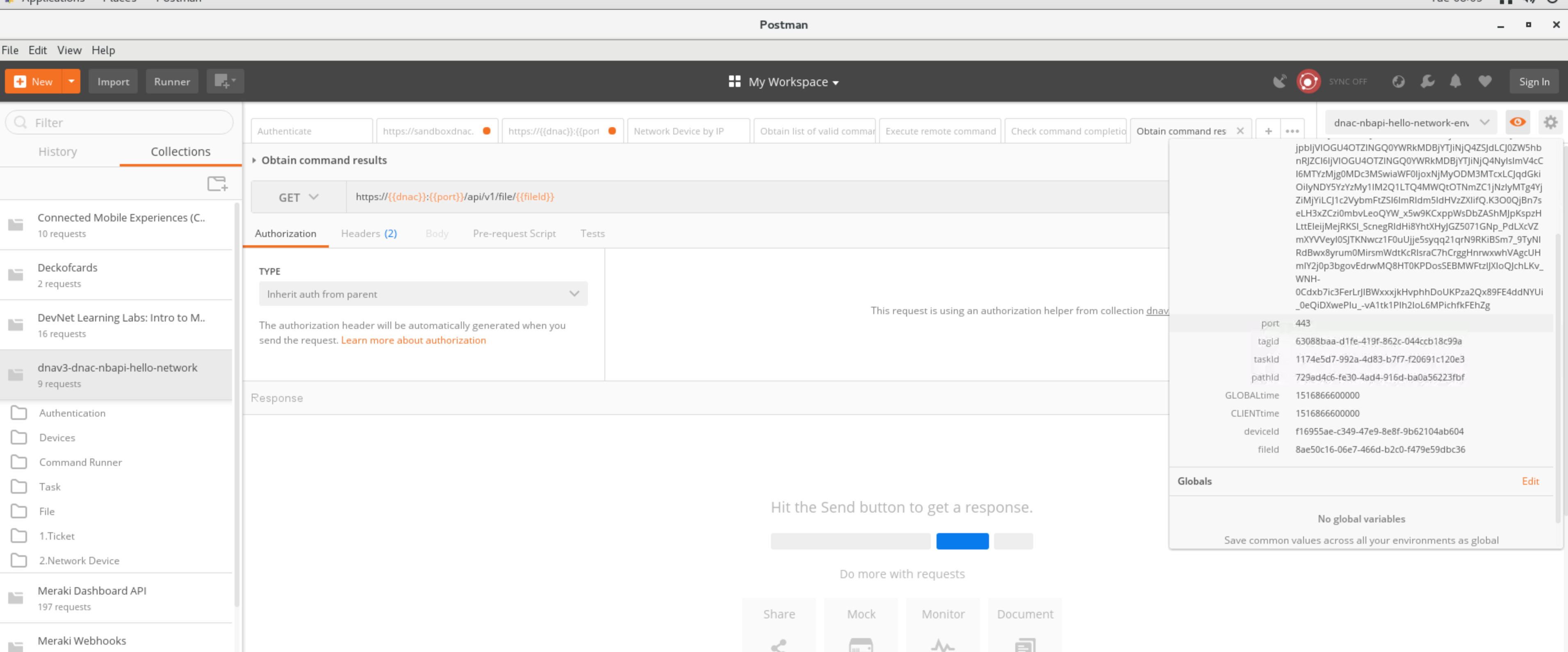 No Postman Collection/Environment for PathTrace · Issue #117 · CiscoDevNet/devnet-express-dna ...