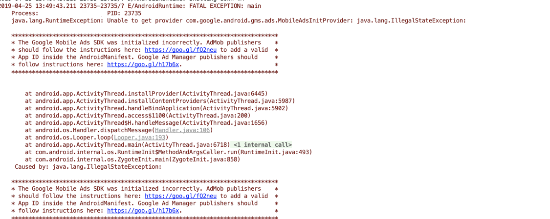 firebase_admob ^0.8.0+4 Android crashes on startup (Release version only) · Issue #31617 ...