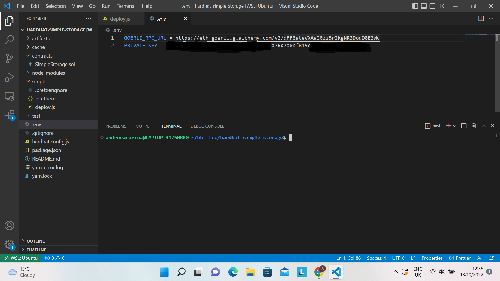 Lesson 6 Error On Run Deploy Js Network Goerli Hardhat · Smartcontractkit Full Blockchain